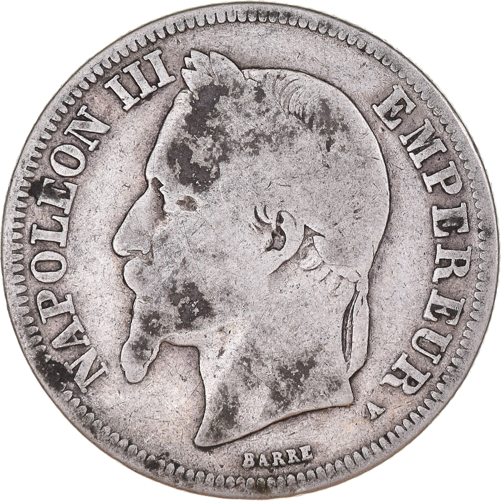 Coin, France, Napoleon III, 2 Francs, 1867, Paris, , Silver, KM:807.1