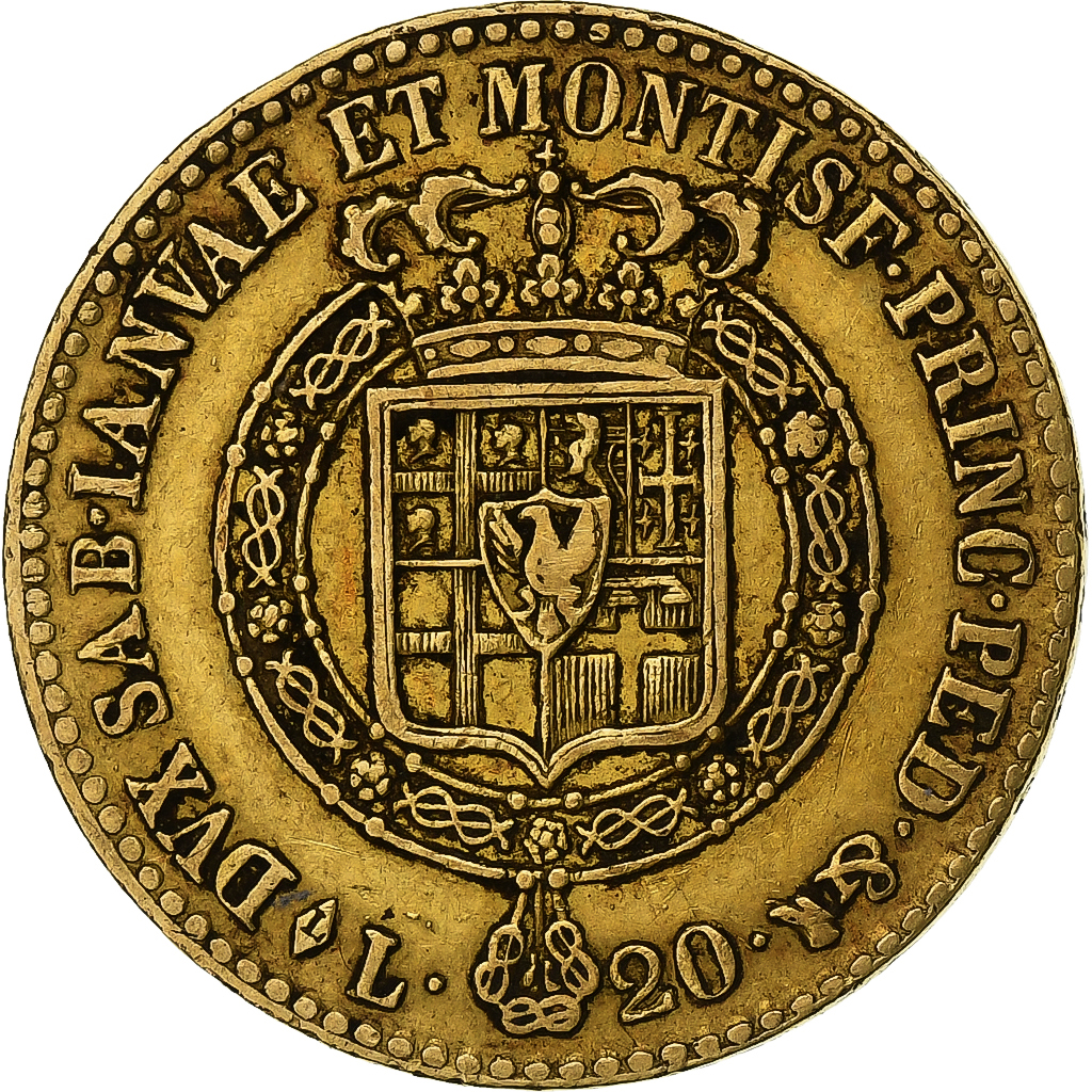 Italy, Vittorio Emanuele I, 20 Lire, 1816, Torino, Gold, | European Coins