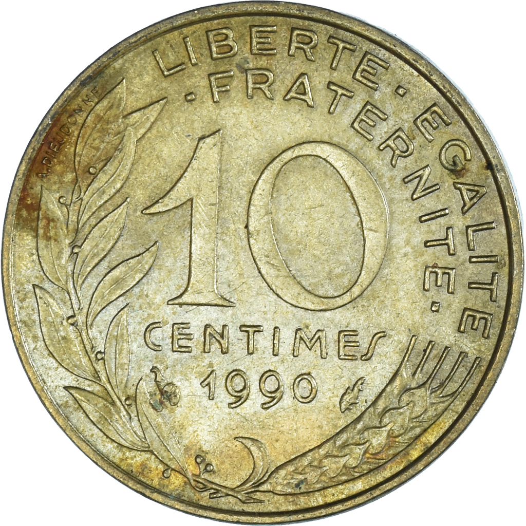 Coin, France, 10 Centimes, 1990 | European Coins