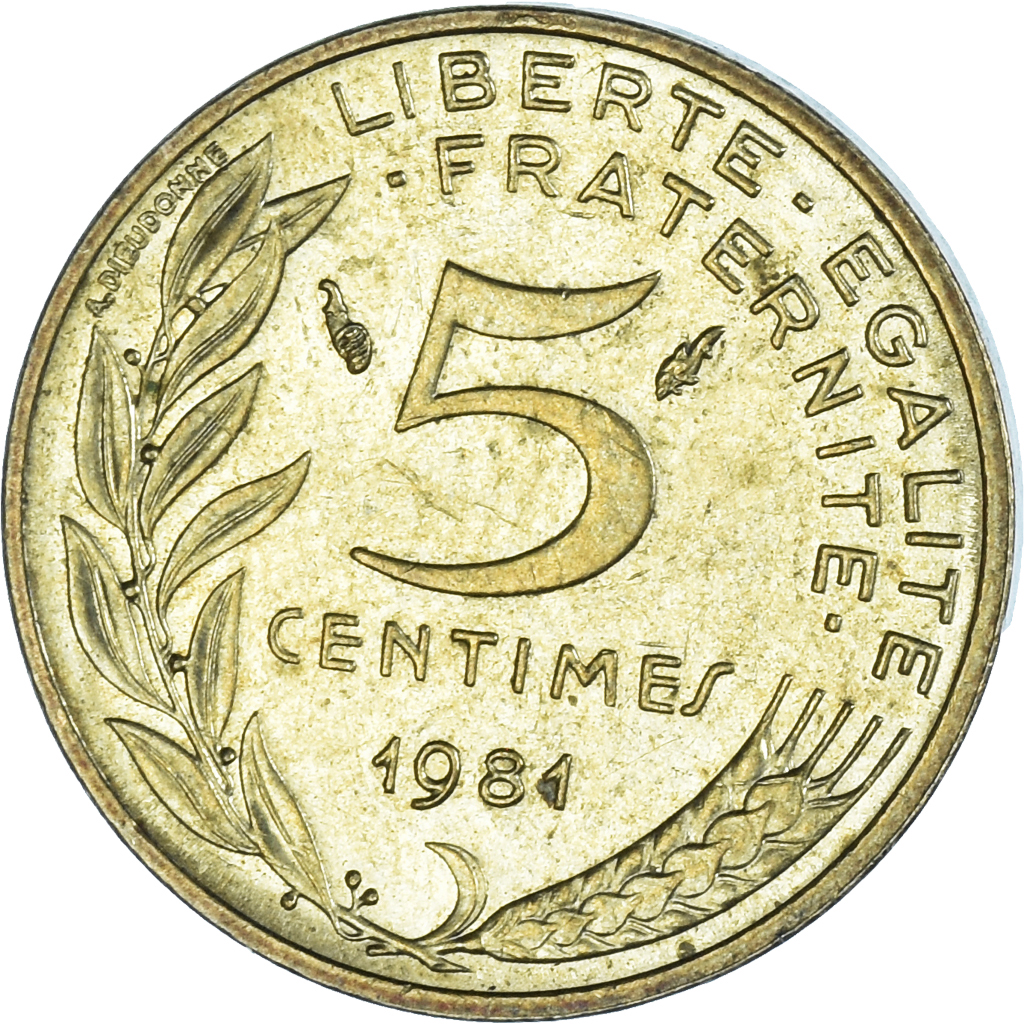 Coin, France, 5 Centimes, 1981 | European Coins