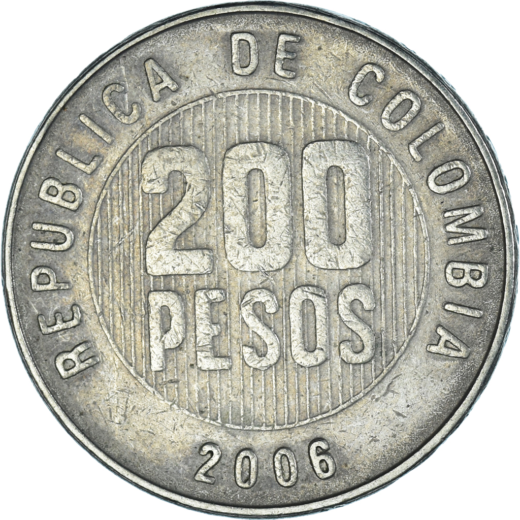Coin Colombia 200 Pesos 2006 South American Coins coin-colombia-200-pesos-2006-south-american-coins