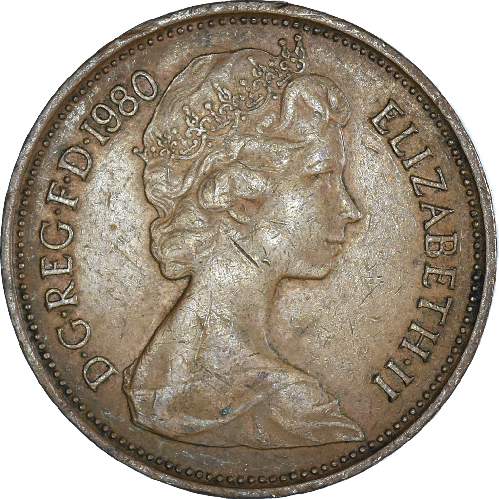 Coin, Great Britain, 2 New Pence, 1980 | European Coins