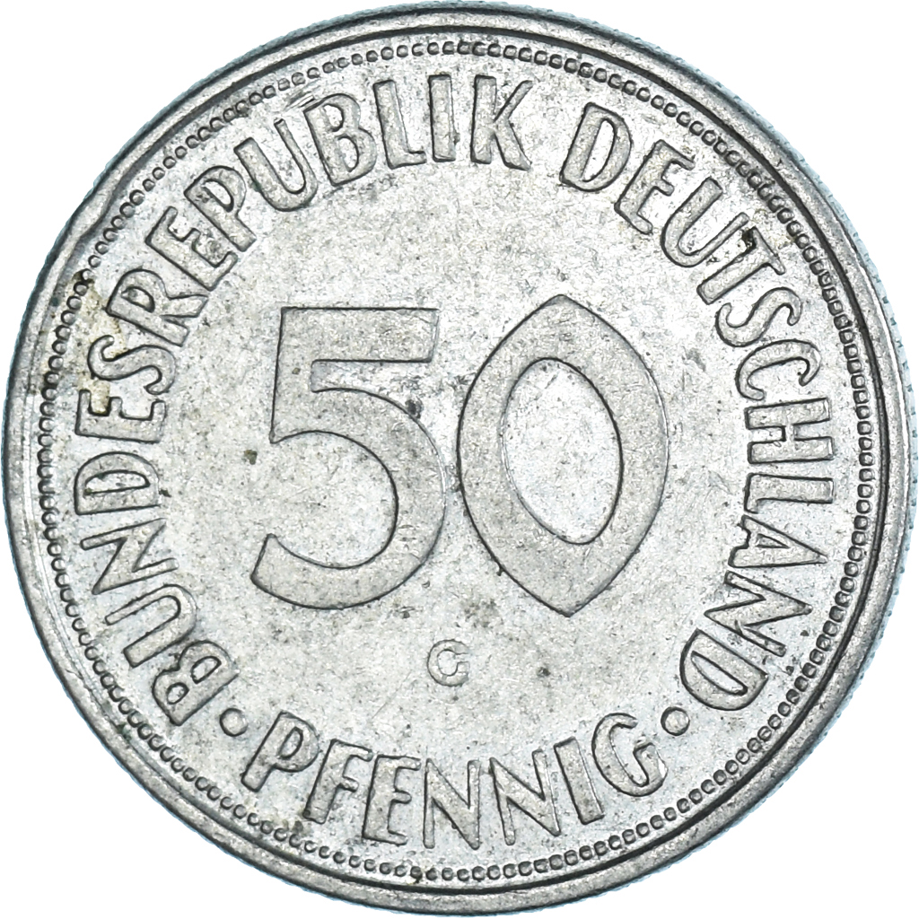 Coin, Germany, 50 Pfennig, 1950 | European Coins