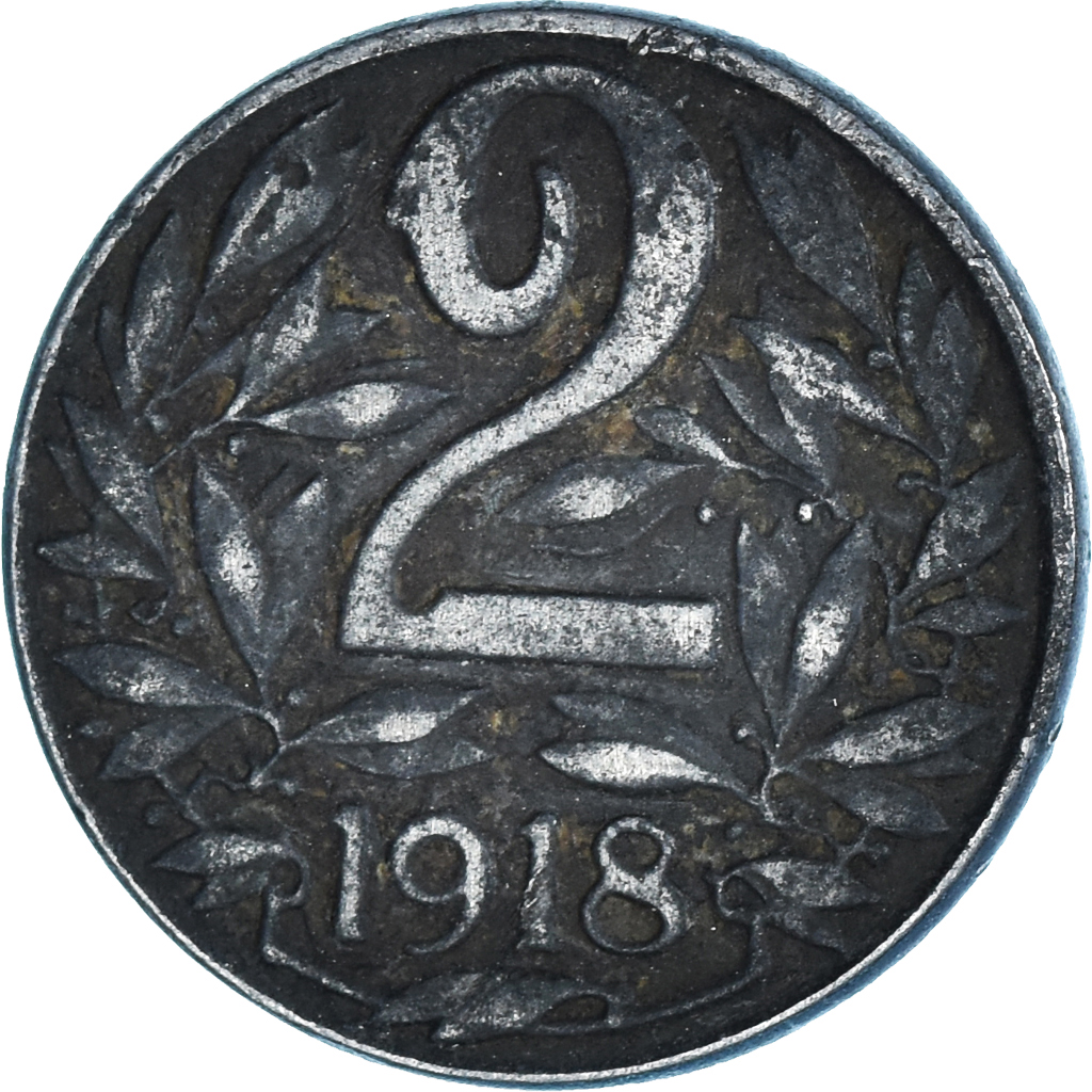 Coin, Austria, 2 Heller, 1918 | European Coins