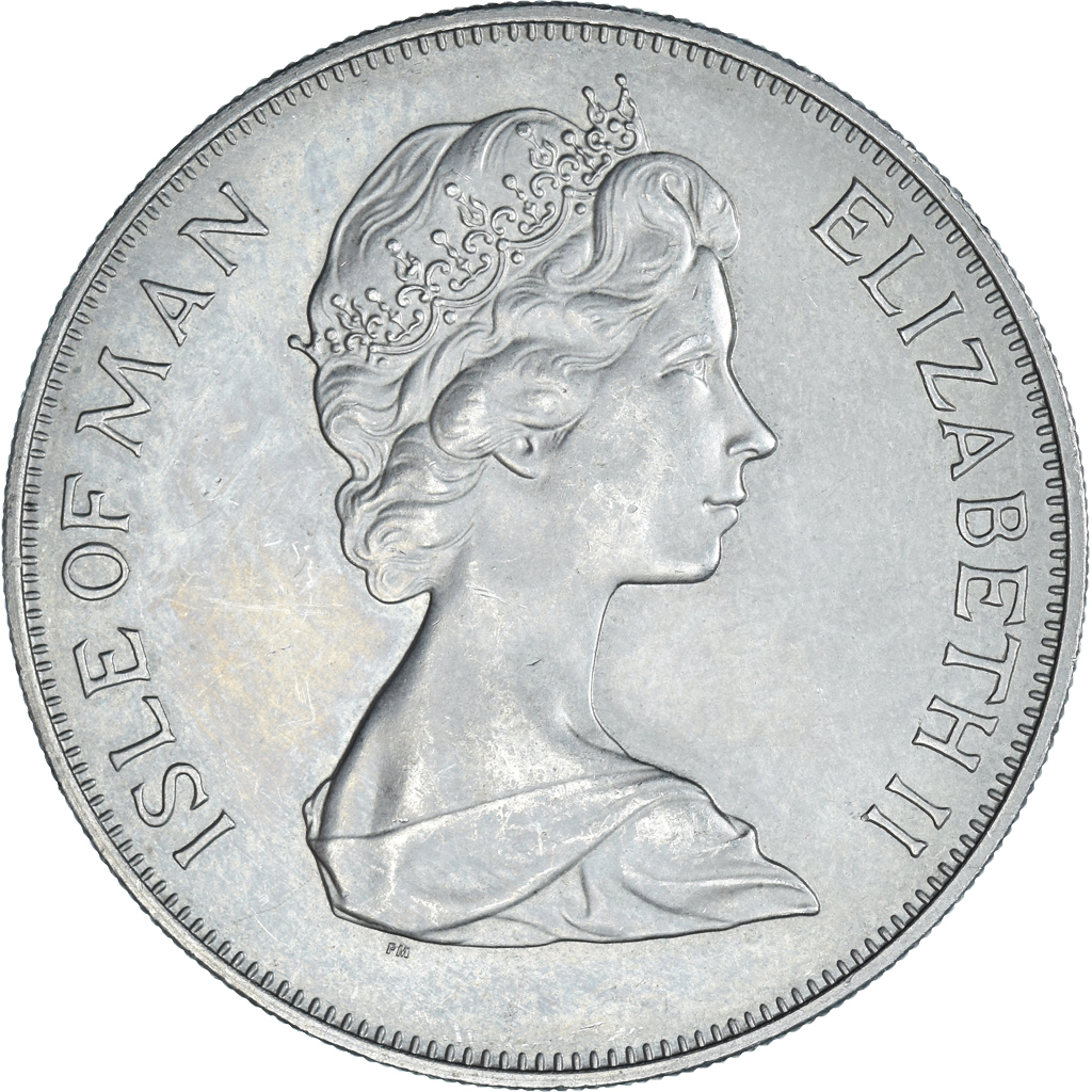 Coin, Isle of Man, Elizabeth II, Crown, 1977, Pobjoy Mint, , Silver