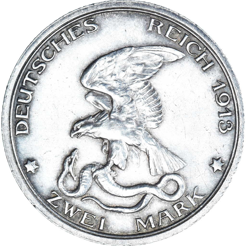Coin, Prussia, 2 Mark, 1913, Berlin, PRUSSE (ROYAUME DE), GUILLAUME II ...