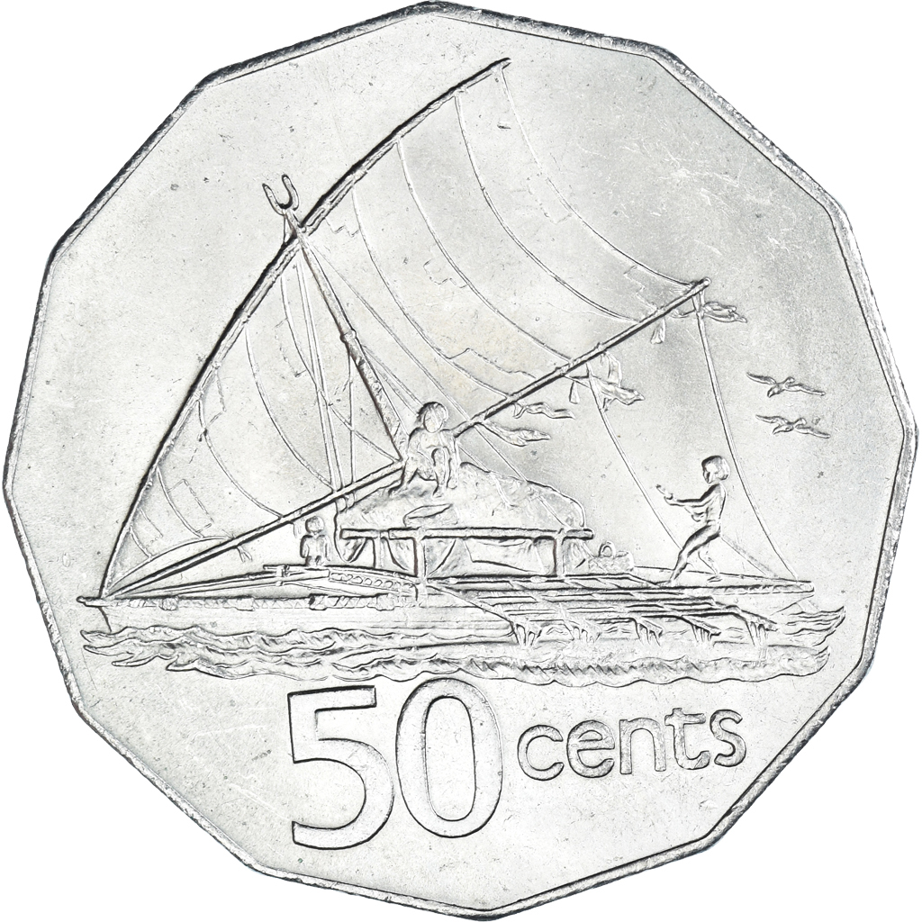 Coin, Fiji, Elizabeth II, 50 Cents, 1976, , Copper-nickel, KM:36