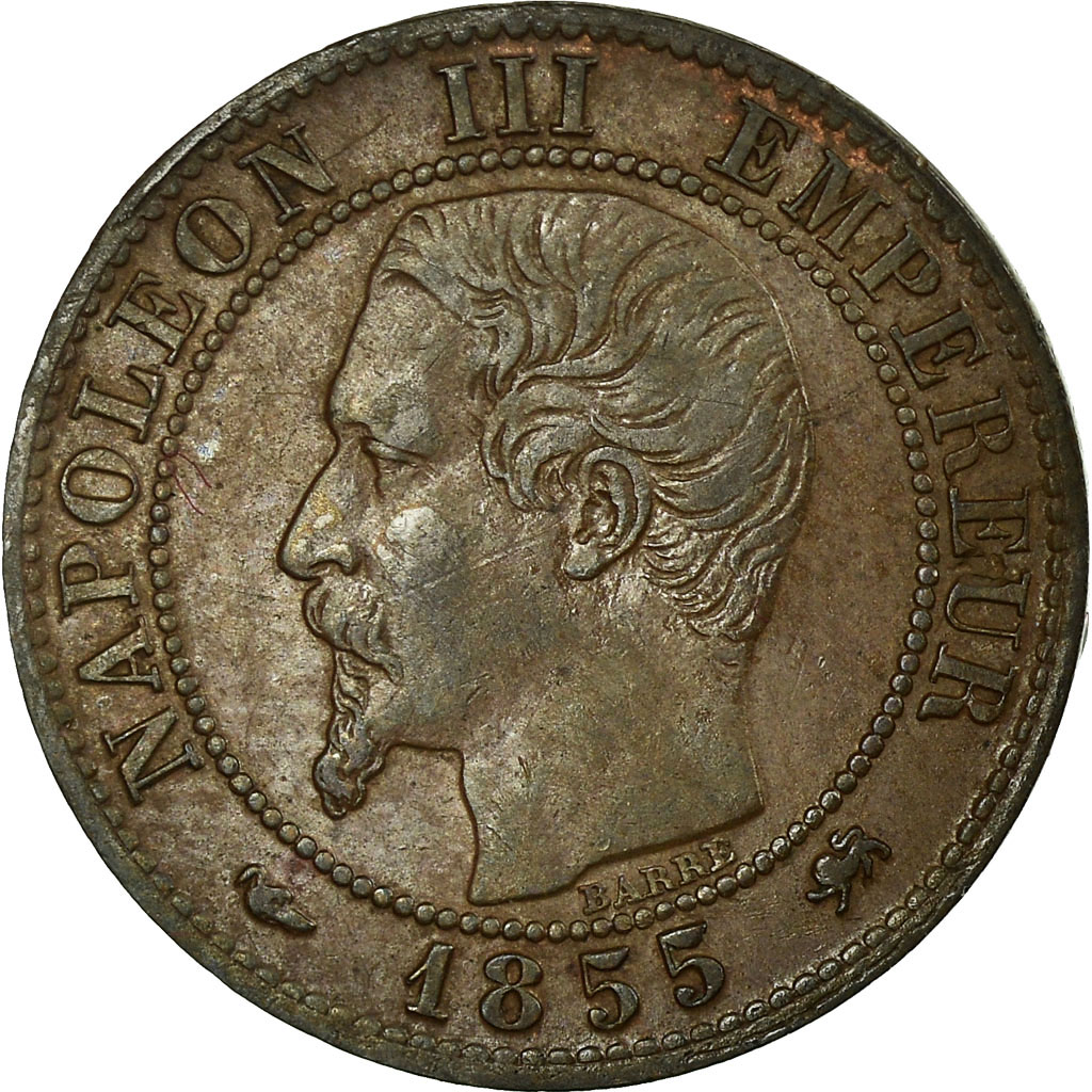 Coin, France, Napoleon III, Napoléon III, Centime, 1855, Lyon,