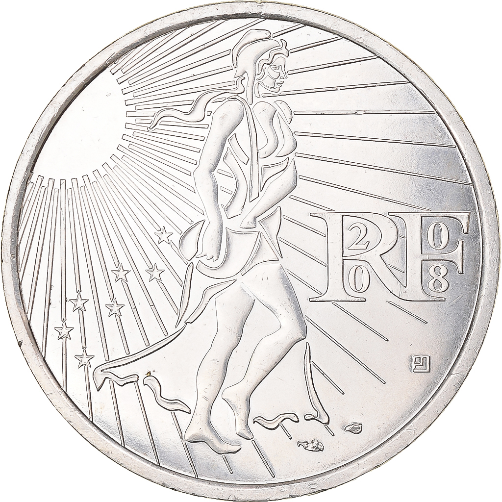 France, 15 Euro, 2008, Semeuse, , Silver, Gadoury:2, KM:1535 | European ...