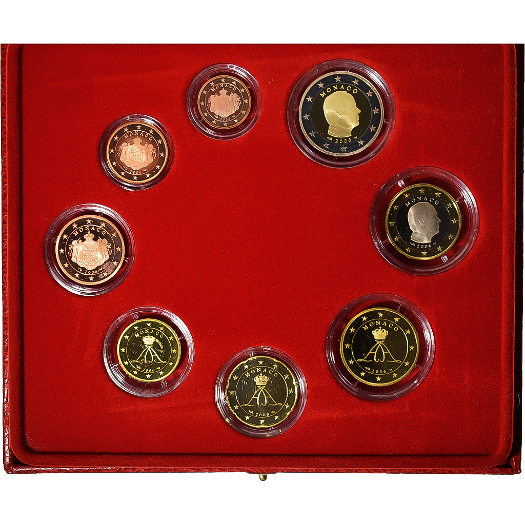 Monaco, 1 Cent to 2 Euro, 2006, BE, | European Coins