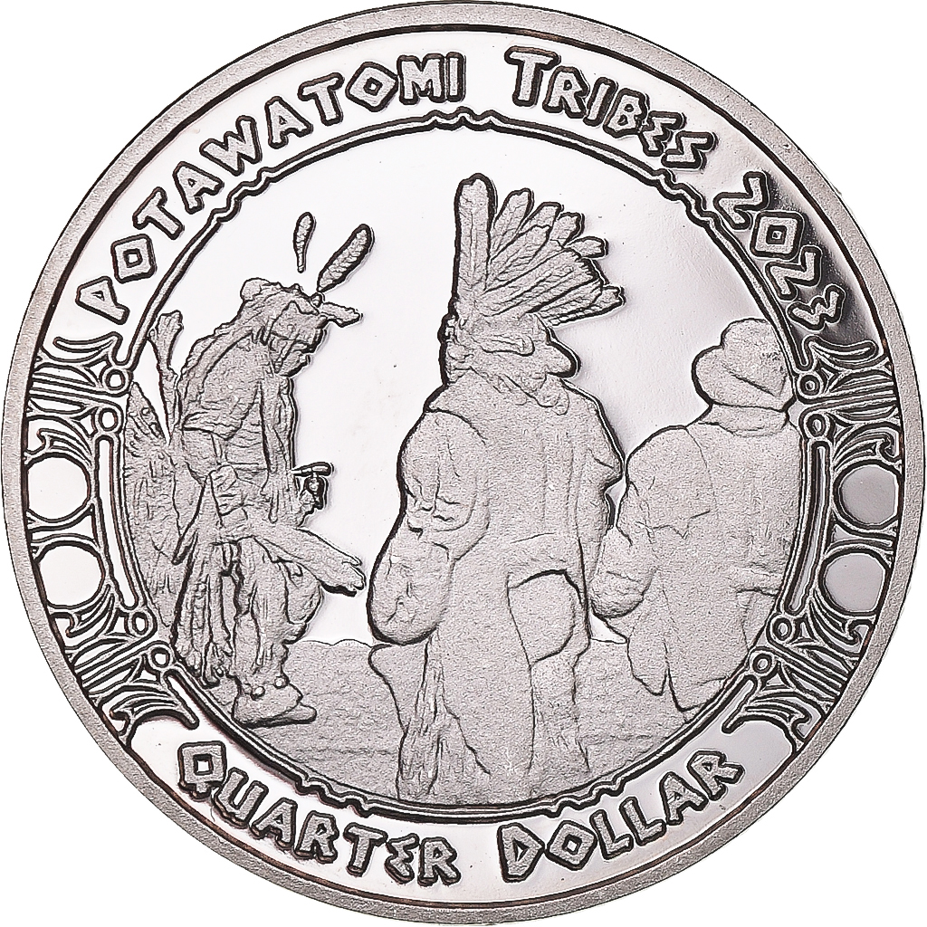 Coin, United States, quarter dollar, 2023, Tribus des Amérindiens ... Coin, United States, quarter dollar, 2023, Tribus des Amérindiens ...