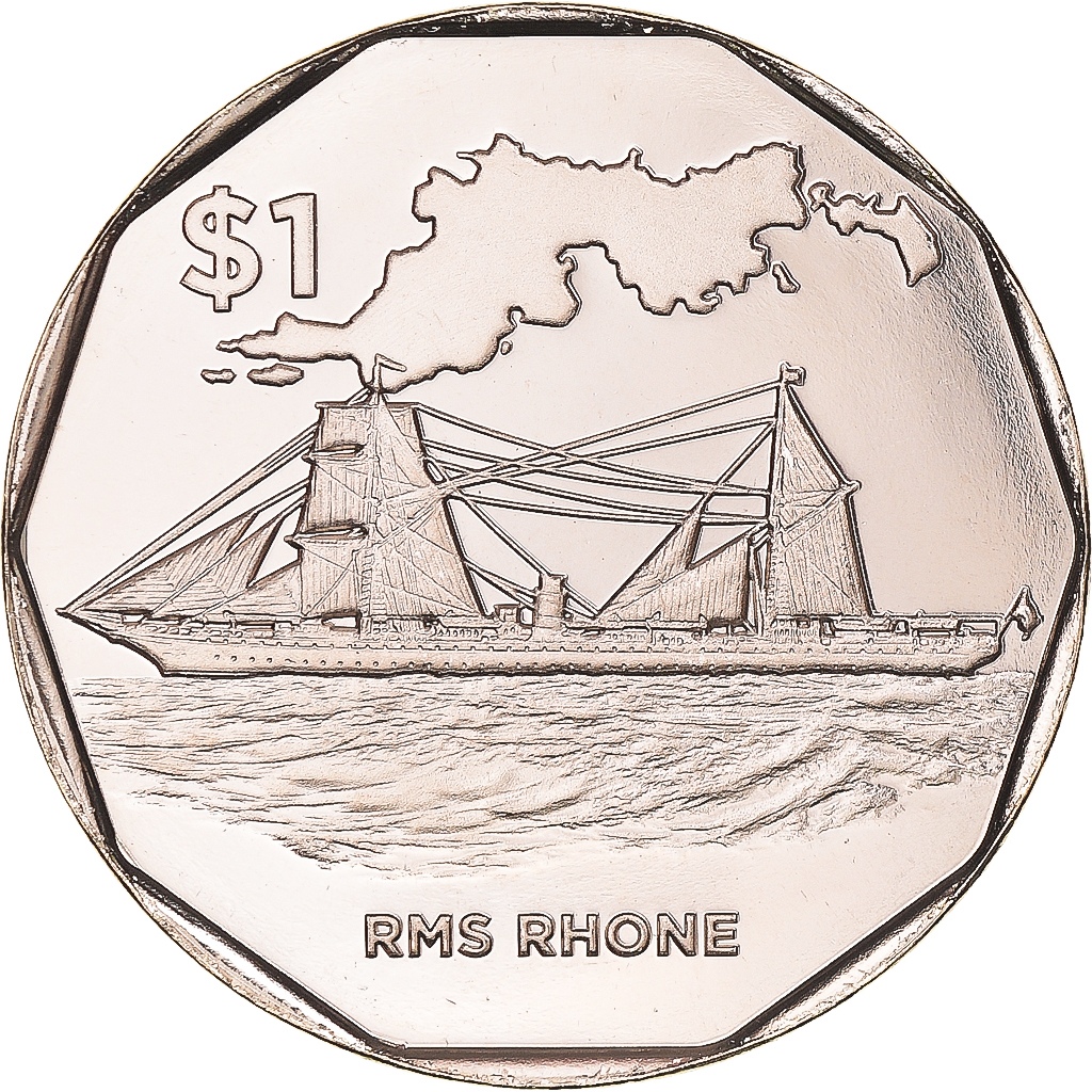 Coin, BRITISH VIRGIN ISLANDS, Dollar, 2022, RMS Rhone.FDC, , Virenium