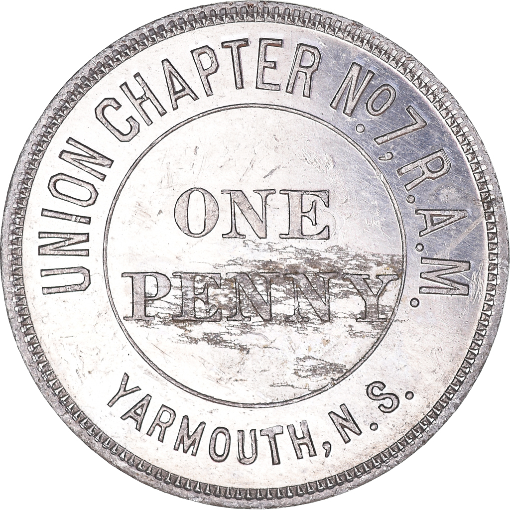 Canada, Token, Masonic, Yarmouth, Union Chapter N°7, Chapter Penny,
