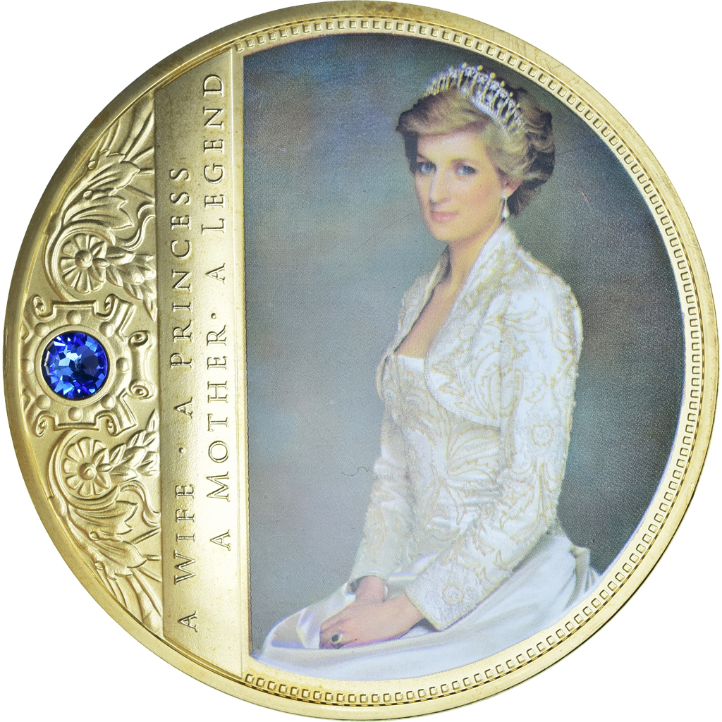 United Kingdom, Medal, Portrait of a Princess, Diana, , Copper Gilt