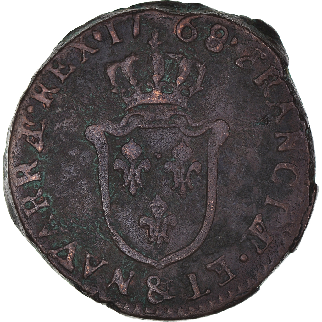 Coin, France, Louis XV, Sol d'Aix, 1768, Aix-en-Provence, , Copper