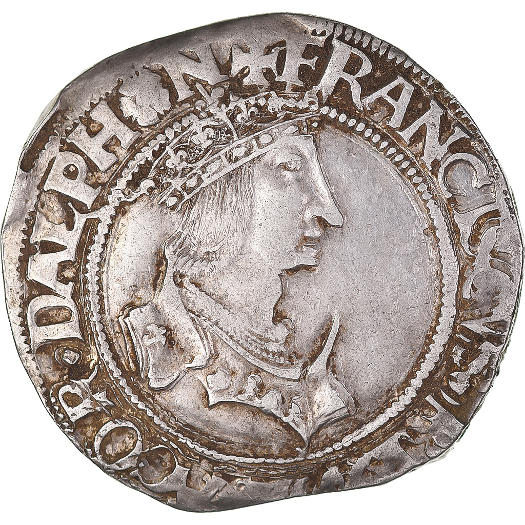 Coin, France, François Ier, Teston du Dauphiné, Grenoble, , Silver