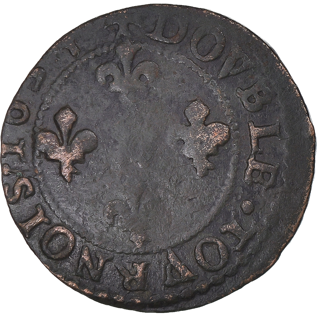 Coin, France, Ardennes, Jean-Théodore, Double Tournois, 1634, Cugnon