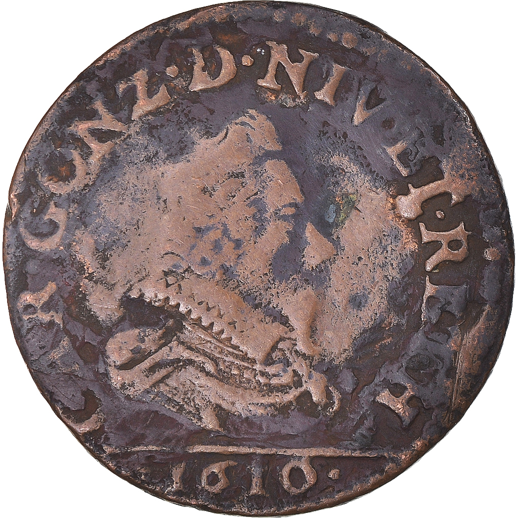 Coin, FRENCH STATES, NEVERS & RETHEL, 2 Liard, 1610, Charleville,