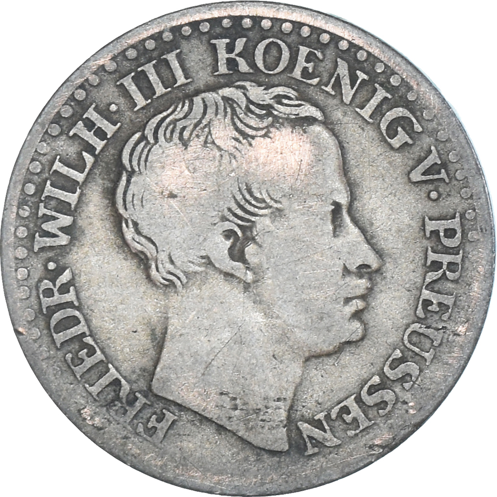 Coin, German States, Friedrich Wilhelm III, Groschen, 1/30 Thaler, 1838 ...