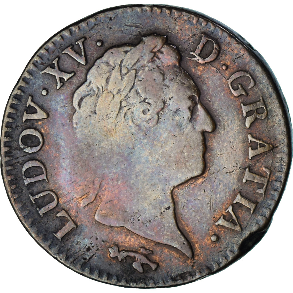 Coin, France, Louis XV, Sol à la vieille tête, 1770, Besançon,