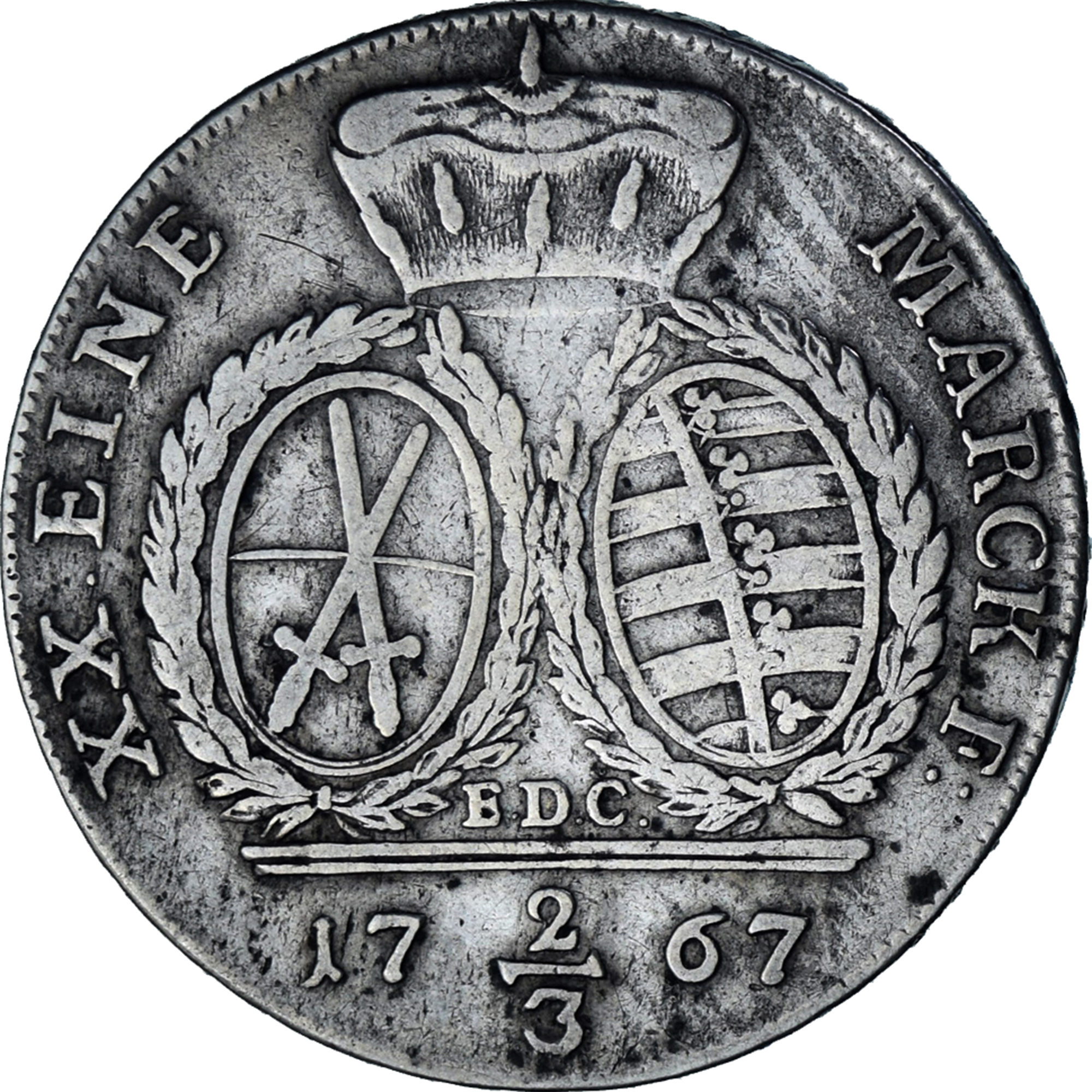 Coin, German States, SAXONY-ALBERTINE, Xaver, 2/3 Thaler, Gulden, 1767