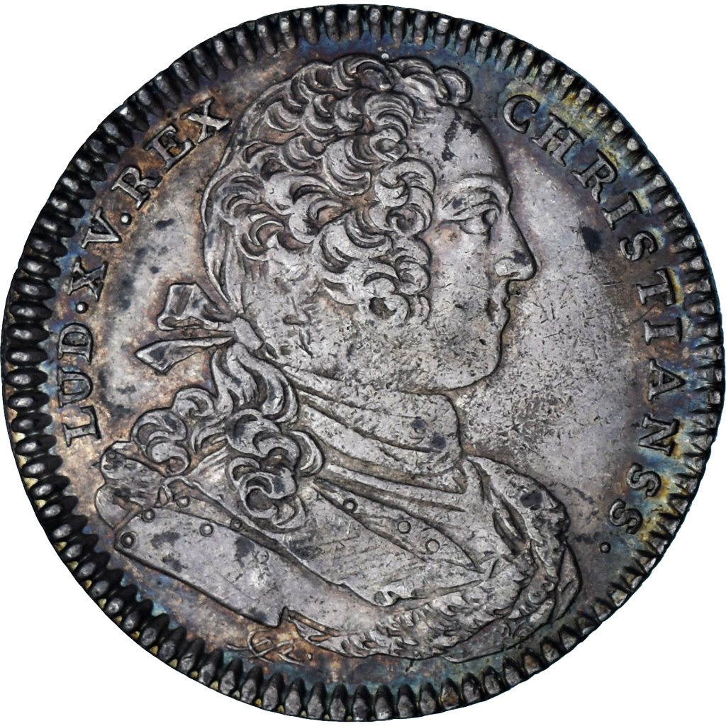 France, Token, Louis XV, French colonies of the Americas, 1754, Silver