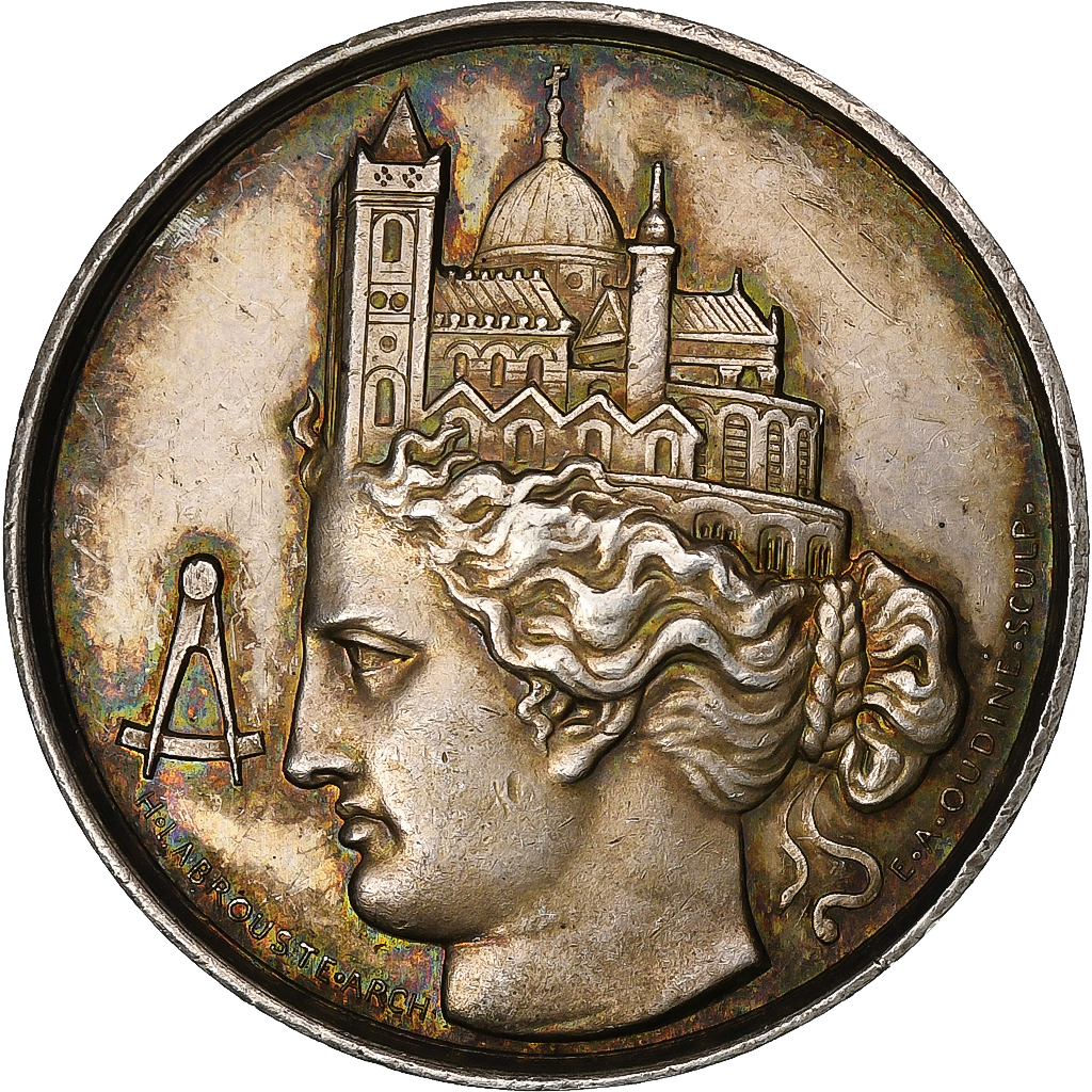 France, Token, Société Centrale des Architectes, Oudiné, , Silver