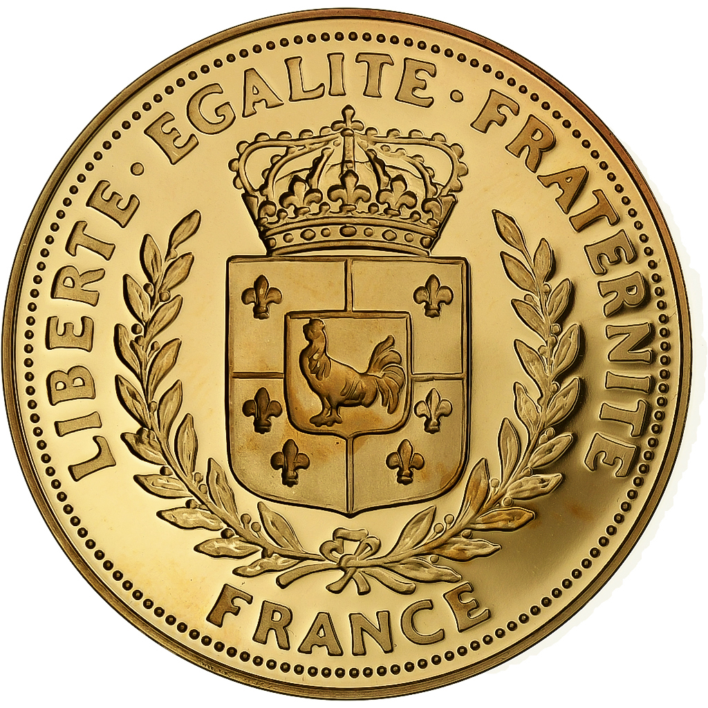 France, Medal, Gustave Eiffel, Copper Gilt, | Tokens & Medals