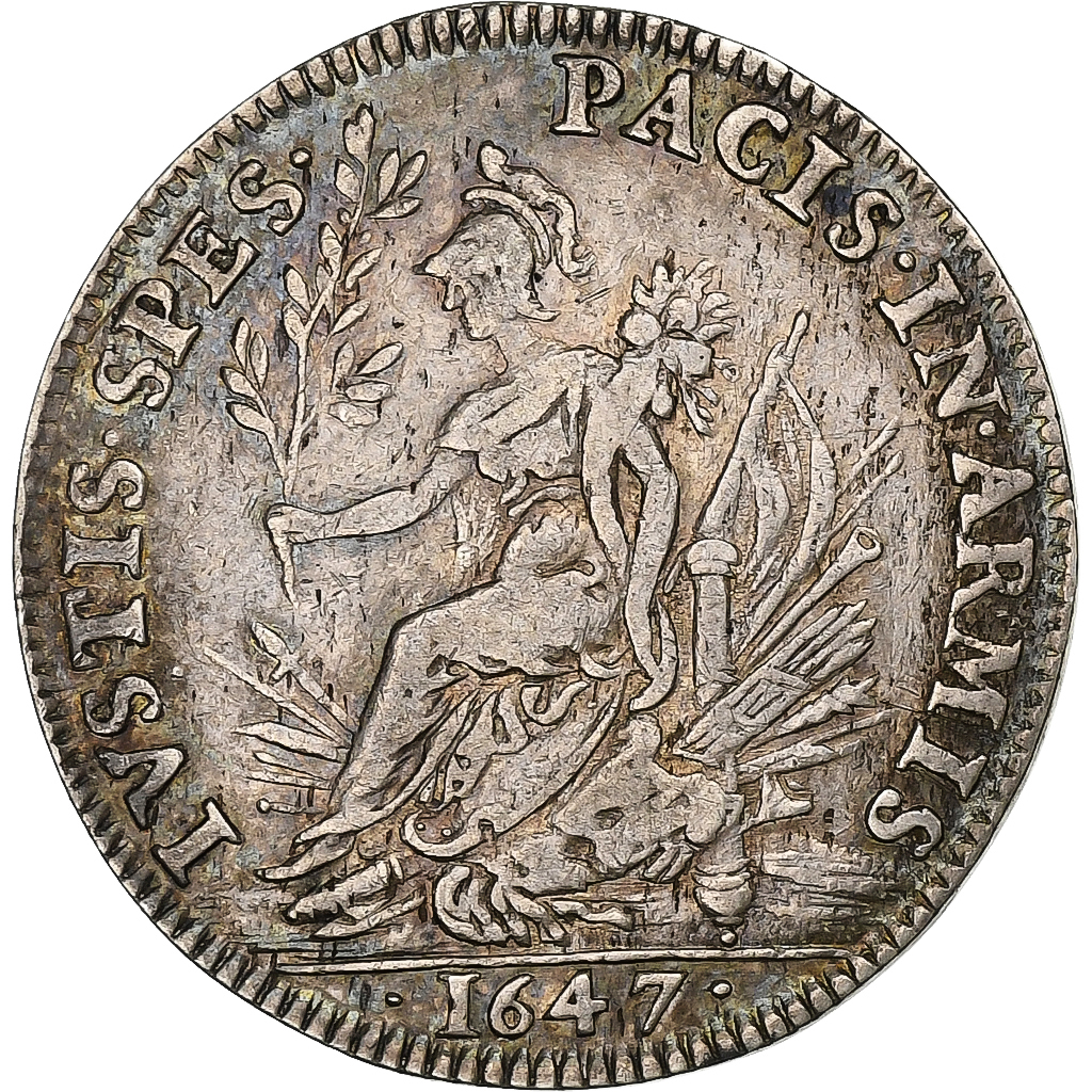 France, Token, Louis XIV, Ordinaire des Guerres, 1647, Silver,
