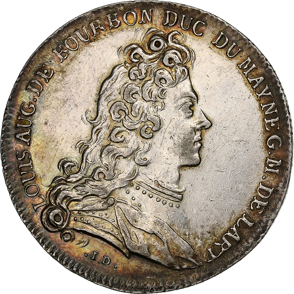 France, Token, Louis XV, Artillerie, Louis Auguste de Bourbon, 1734, Silver