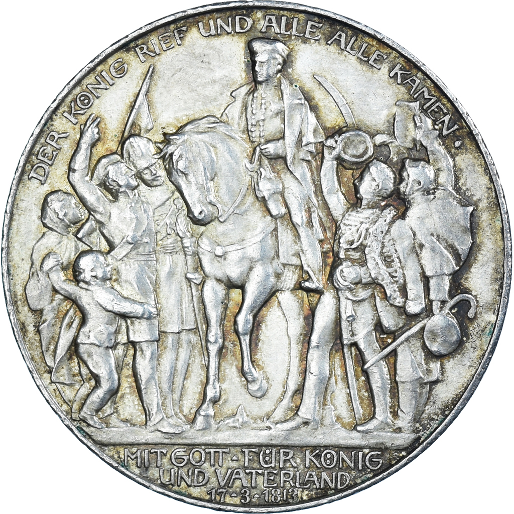 Coin, GERMANY - EMPIRE, Wilhelm II, 3 Mark, 1913, Berlin, , Silver