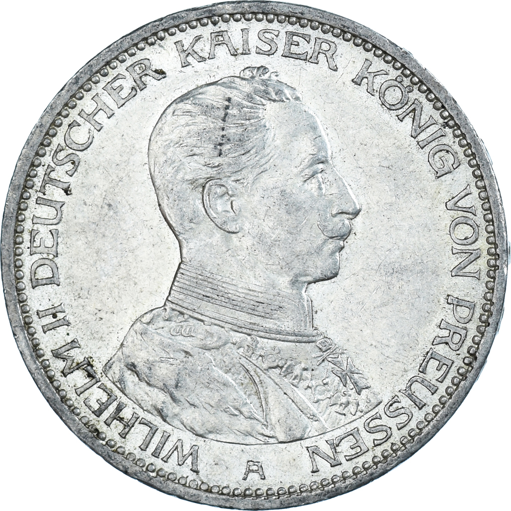 Coin, German States, PRUSSIA, Wilhelm II, 3 Mark, 1914, Berlin,