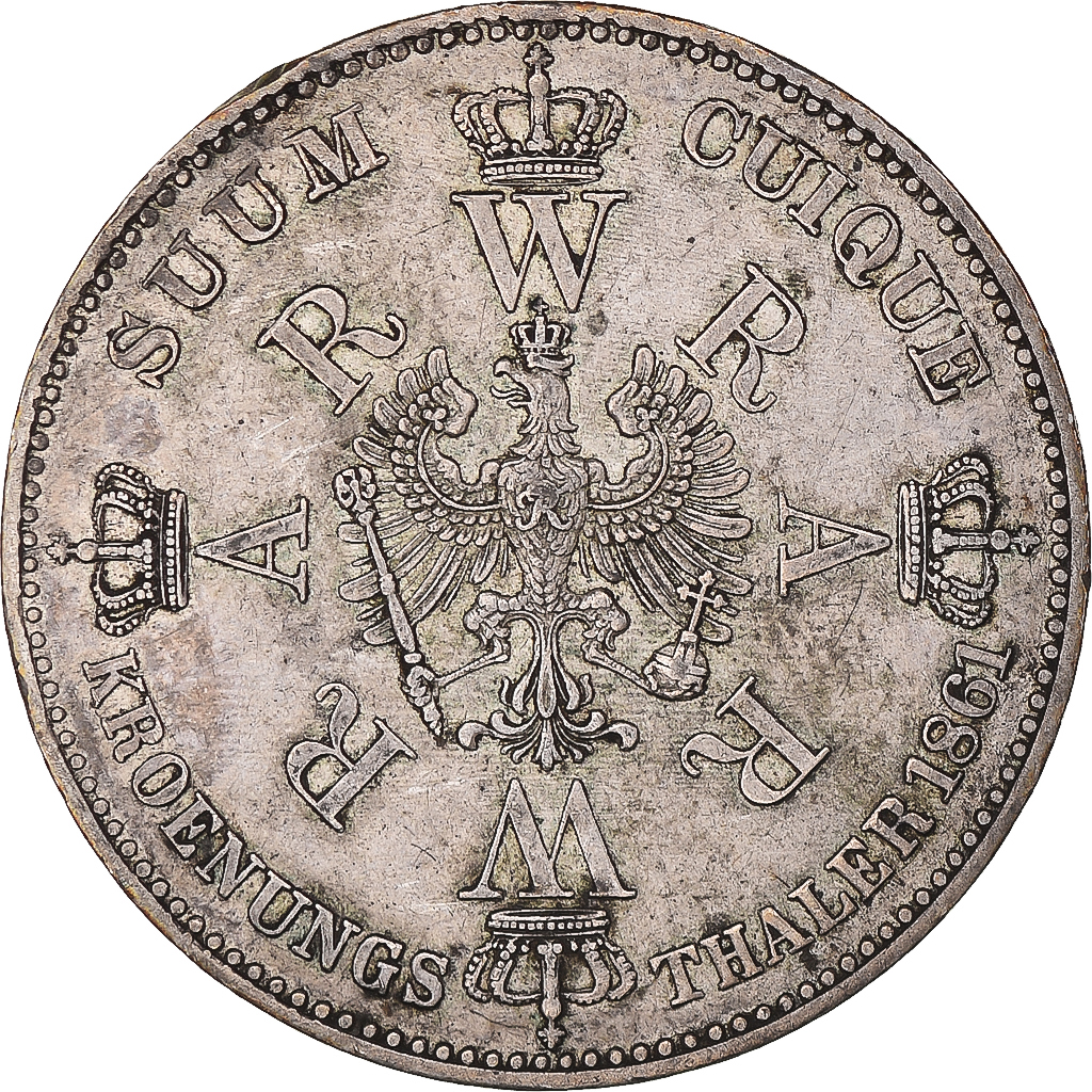 Coin, German States, PRUSSIA, Wilhelm I, Thaler, 1861, Berlin,