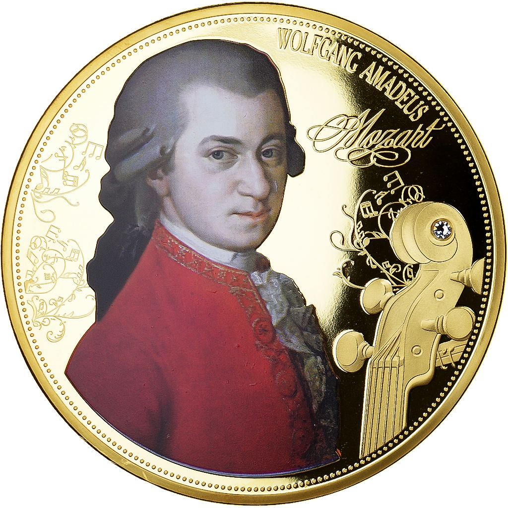Austria, Medal, Wolfgang Amadeus Mozart, , Copper Gilt | Tokens & Medals