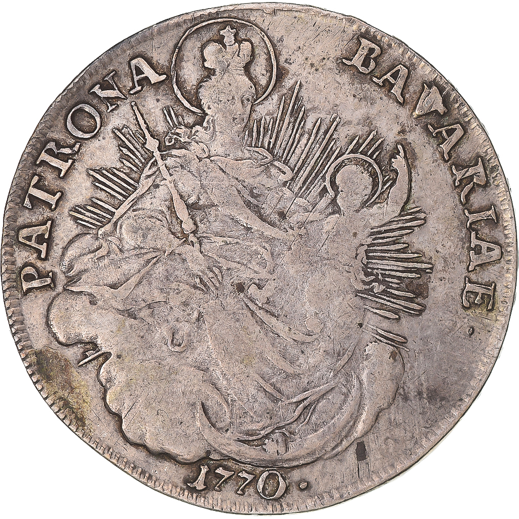 Coin, German States, BAVARIA, Maximilian III, Josef, Thaler, 1770, Amberg