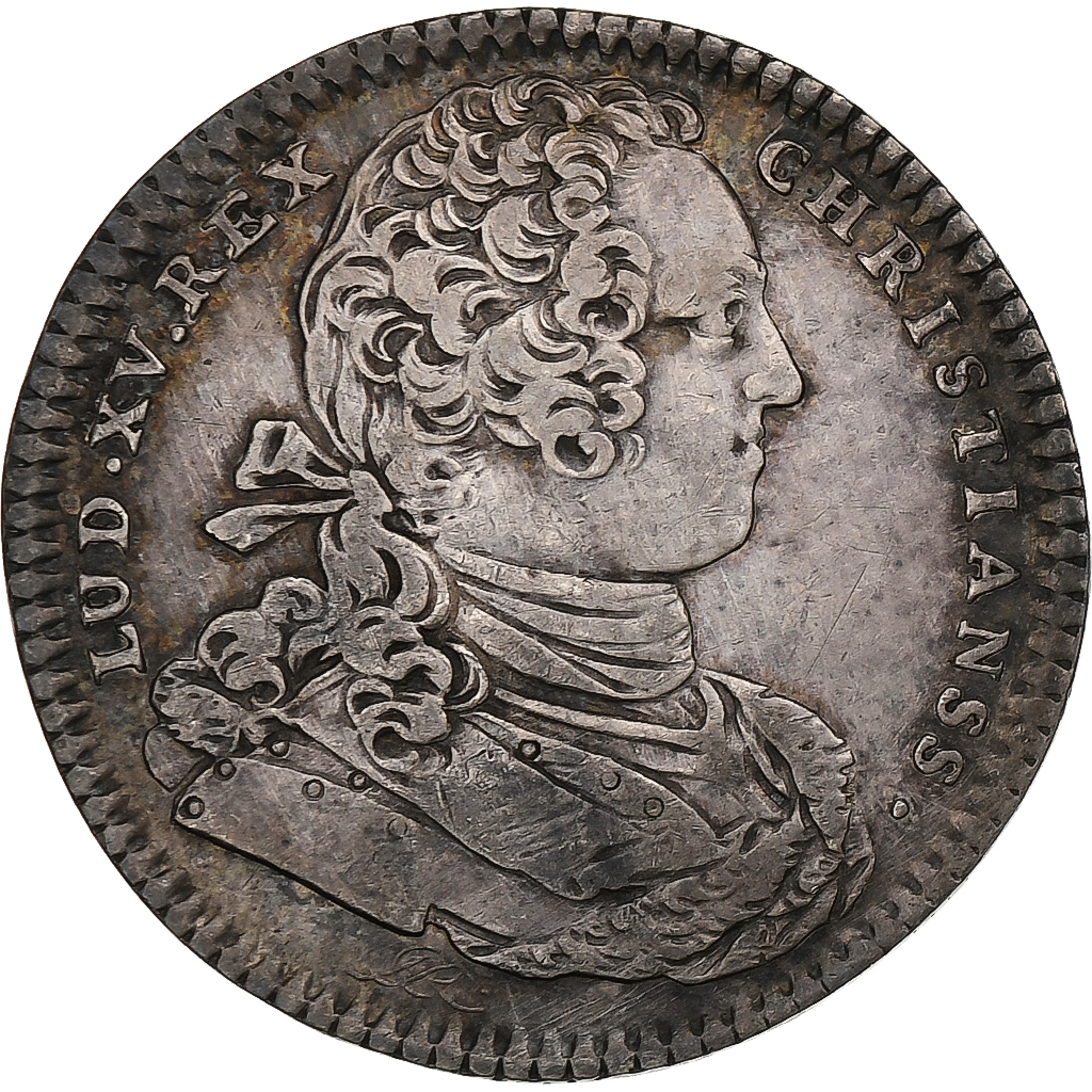 France, Token, Louis XV, 1732, Silver, Ordinaire des Guerres,