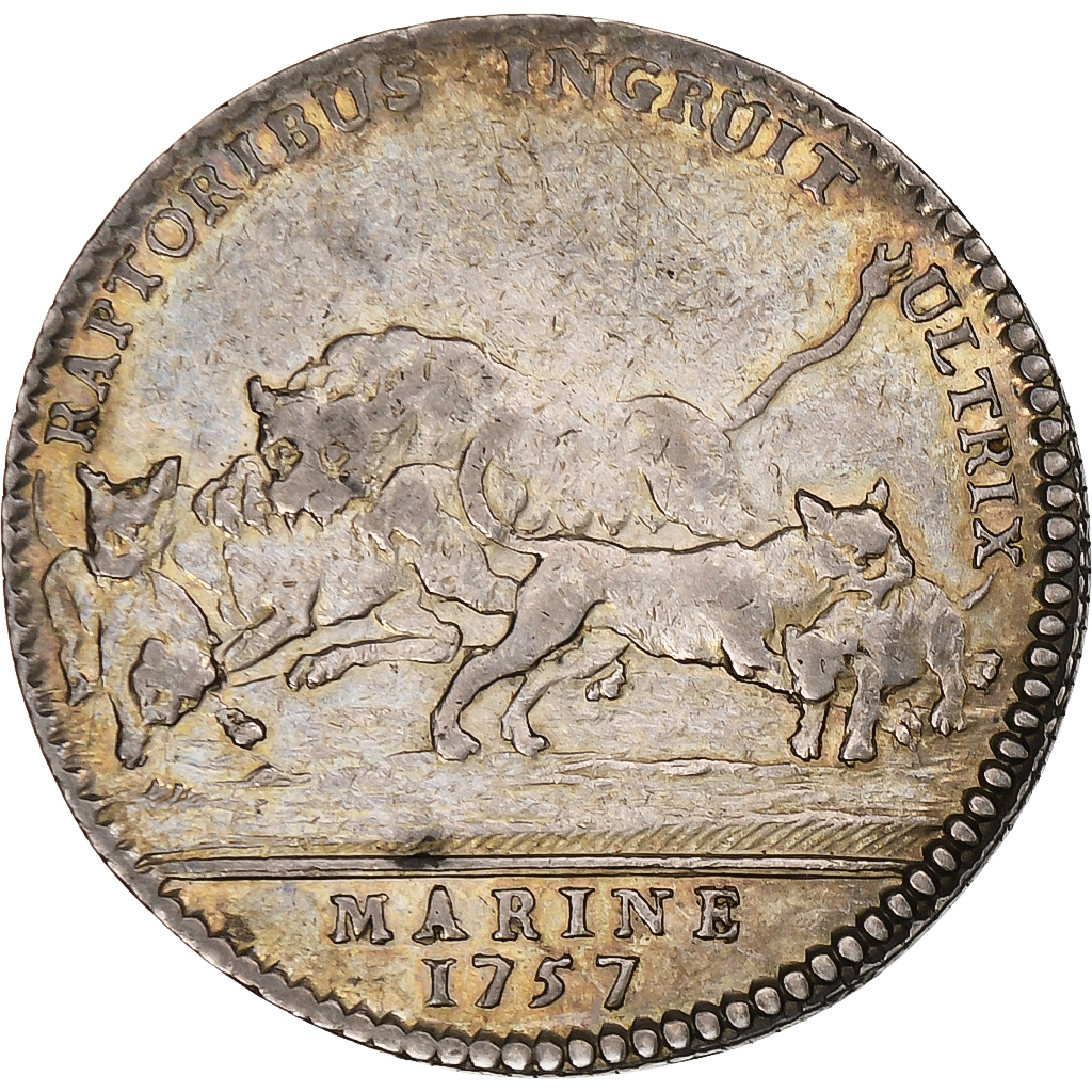 France, Token, Louis XV, Marine, Galères Royales, History, 1757,