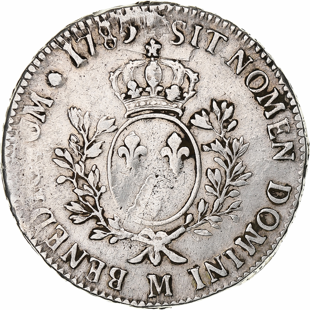 France, Louis XVI, Ecu, Écu aux branches d'olivier, 1785, Toulouse, Silver
