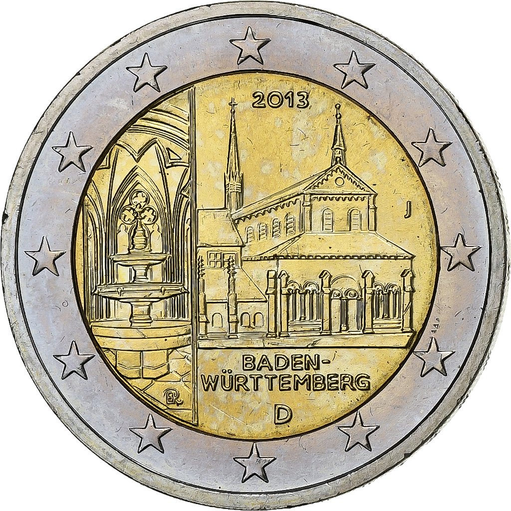 GERMANY - FEDERAL REPUBLIC, 2 Euro, Baden-Wurttemberg, 2013, Hambourg