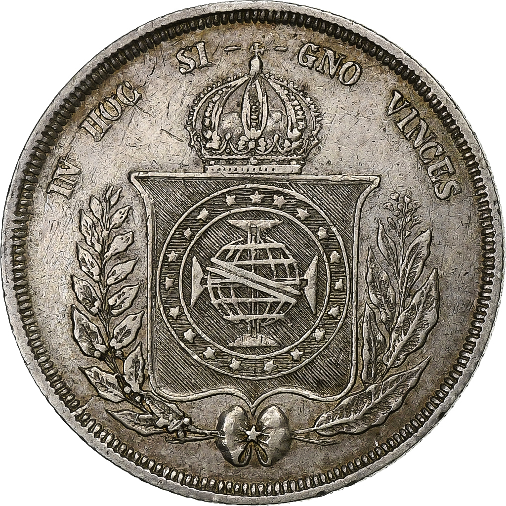 Brazil, 500 Reis, 1860, Silver, | South American Coins