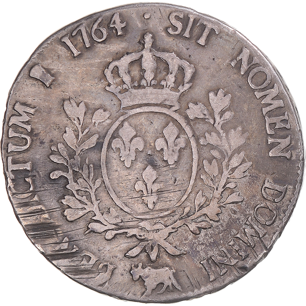 Coin, France, Louis XV, Écu de Béarn au bandeau, 1764, Pau, , Silver