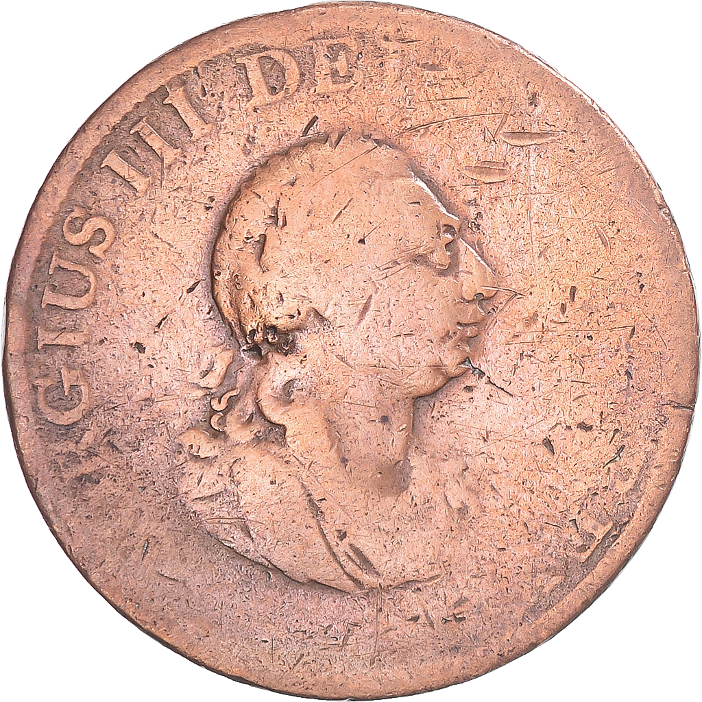 Coin, Great Britain, George III, Britannia, 1/2 Penny, 1799, Soho,