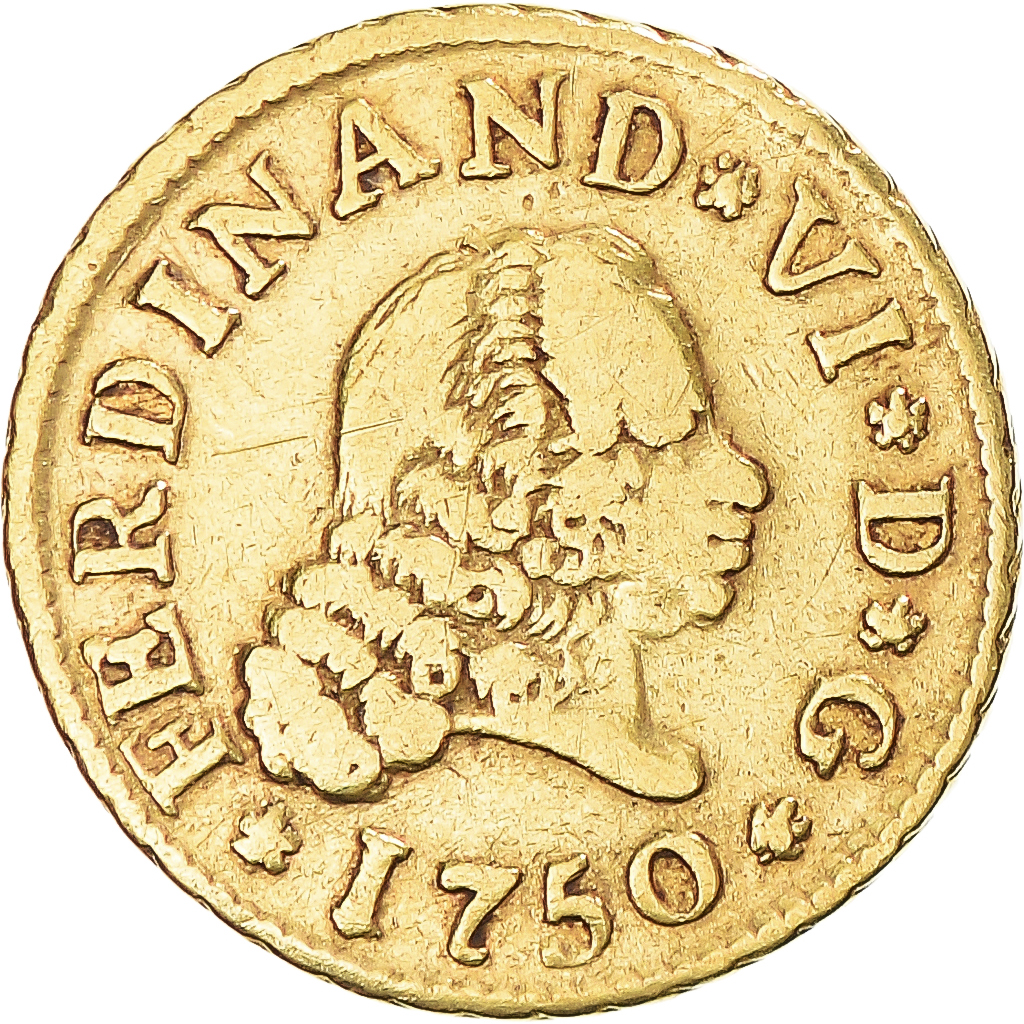 Coin, Spain, Ferdinand VI, 1/2 Escudo, 1750, Madrid, , Gold | European ...