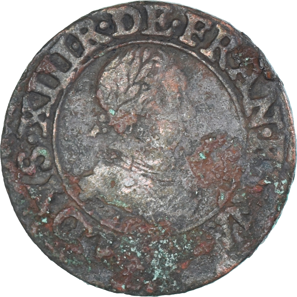 Coin, France, Louis XIII, Double Tournois, 1613, Uncertain Mint,