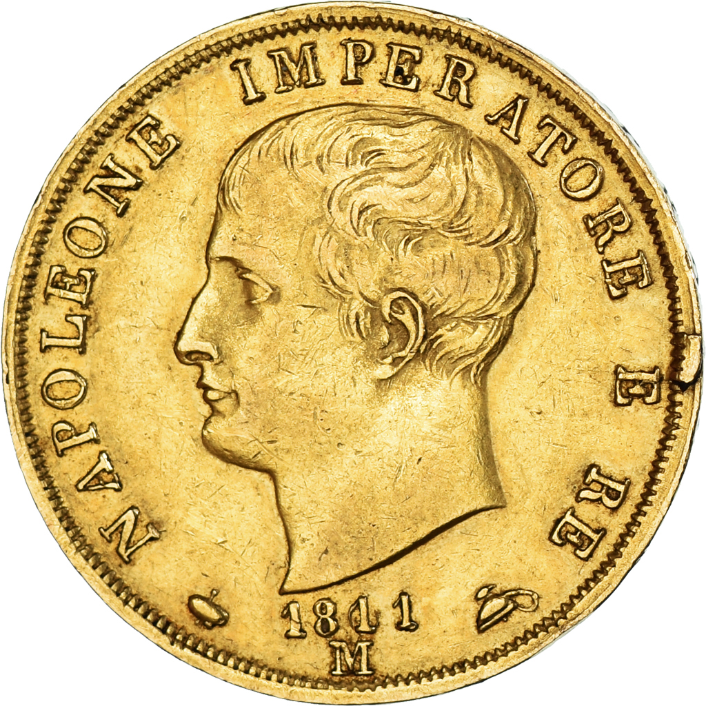 Coin, ITALIAN STATES, KINGDOM OF NAPOLEON, Napoleon I, 40 Lire, 1811, Milan