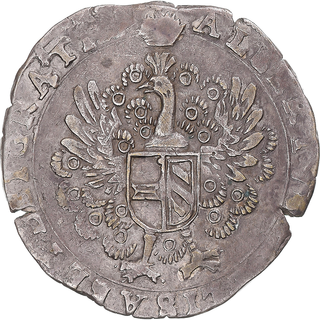 Coin, Spanish Netherlands, Albert & Isabella, Escalin au paon, 1620, Bruges
