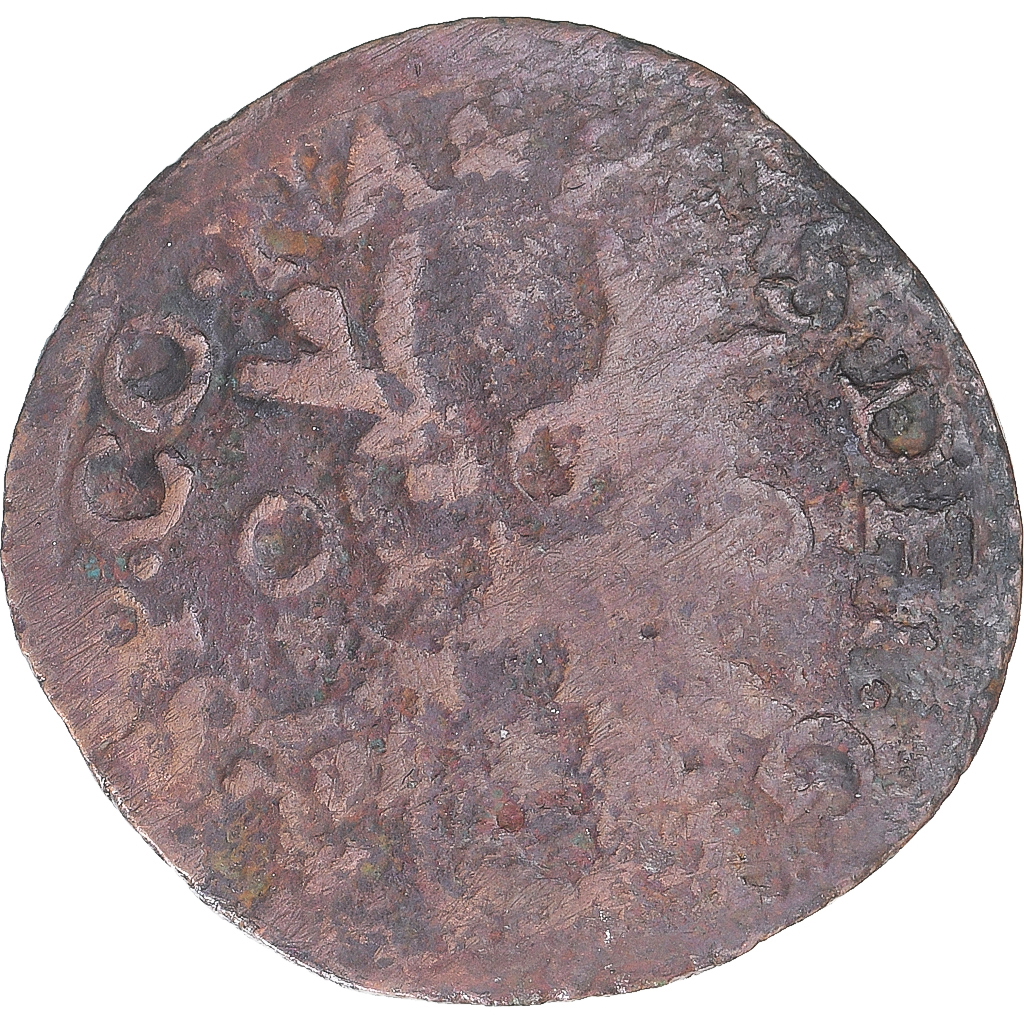 Coin, Spanish Netherlands, Philip II, Denier, 1578, Namur, Rare,