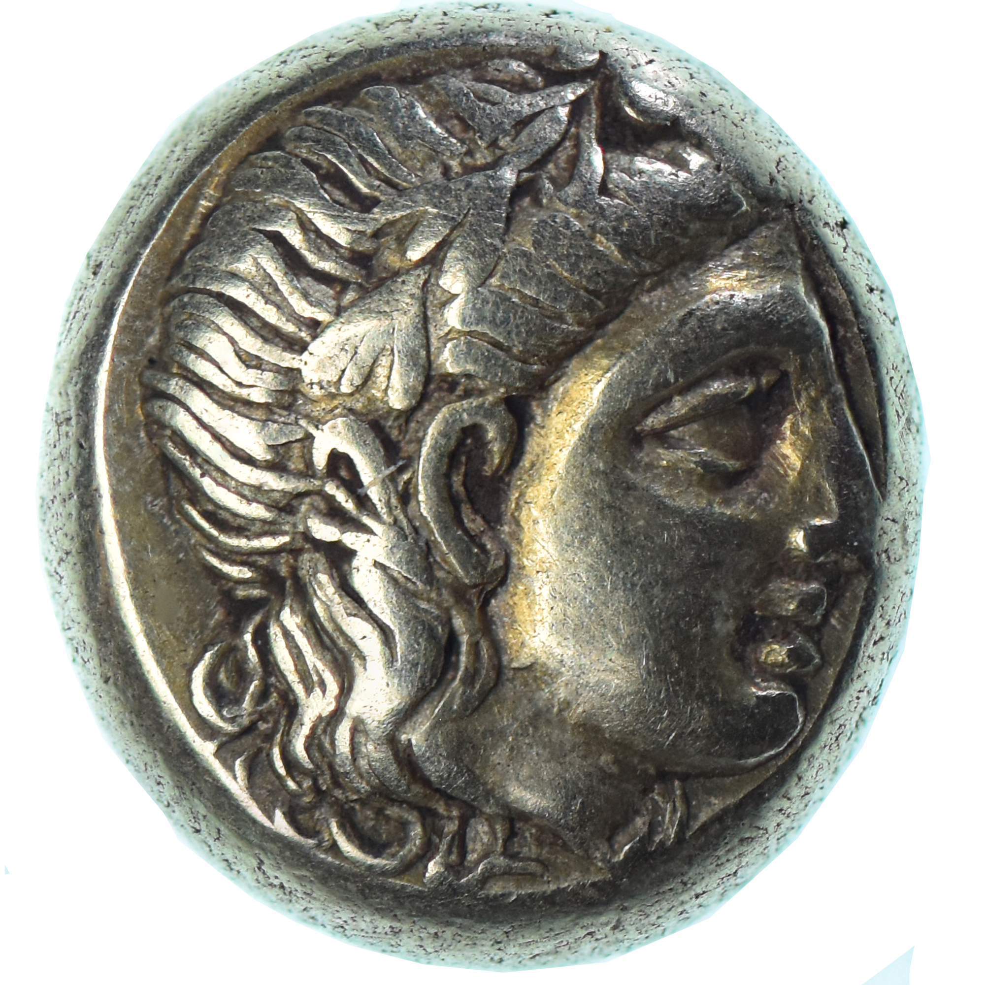 Coin, Lesbos, Dionysos, Hekte, 377-326 BC, Mytilene, , Electrum