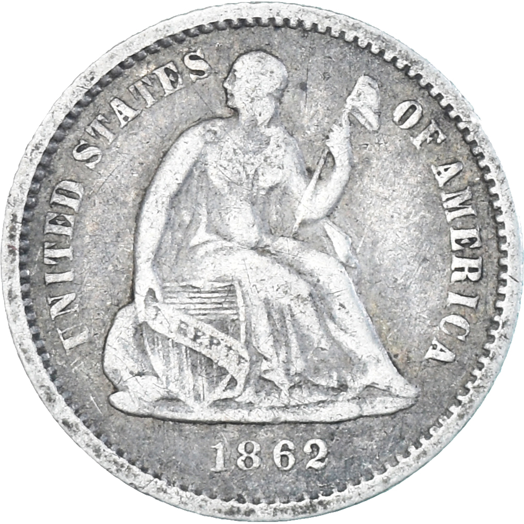 Coin, United States, Seated Liberty, Half Dime, 1862, Philadelphia,