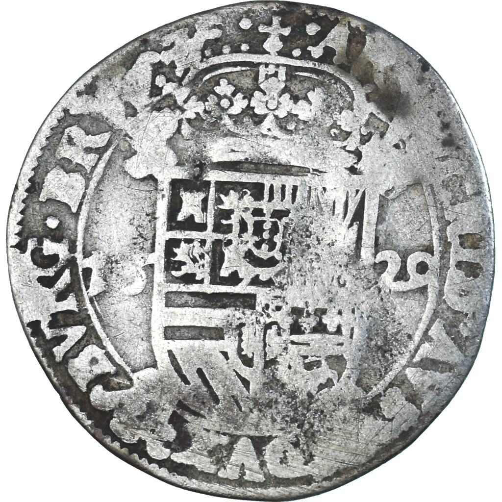 Coin, Spanish Netherlands, Philip IV, Escalin, 1629, Antwerp, , Silver